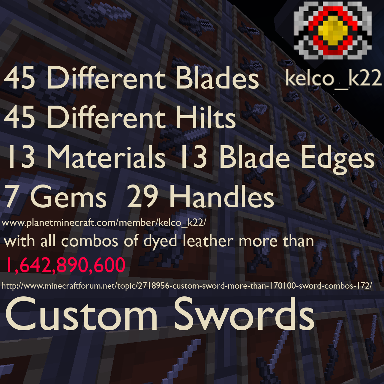 Версии Custom Sword — Minecraft Моды — MetaMods