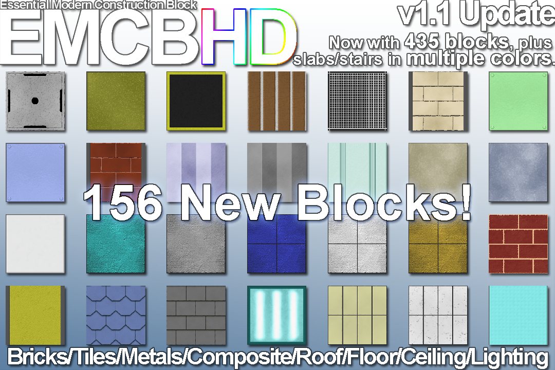 Отзывы Essential Modern Construction Block HD (EMCB HD) — Minecraft Моды — MetaMods