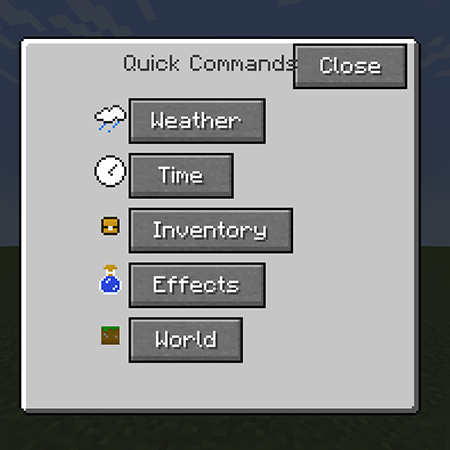 Версии Quick Commands Menu — Minecraft Моды — MetaMods