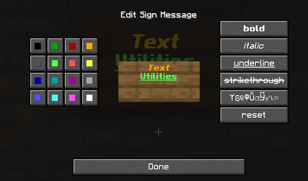 Скачать Text Utilities — Minecraft Моды — MetaMods