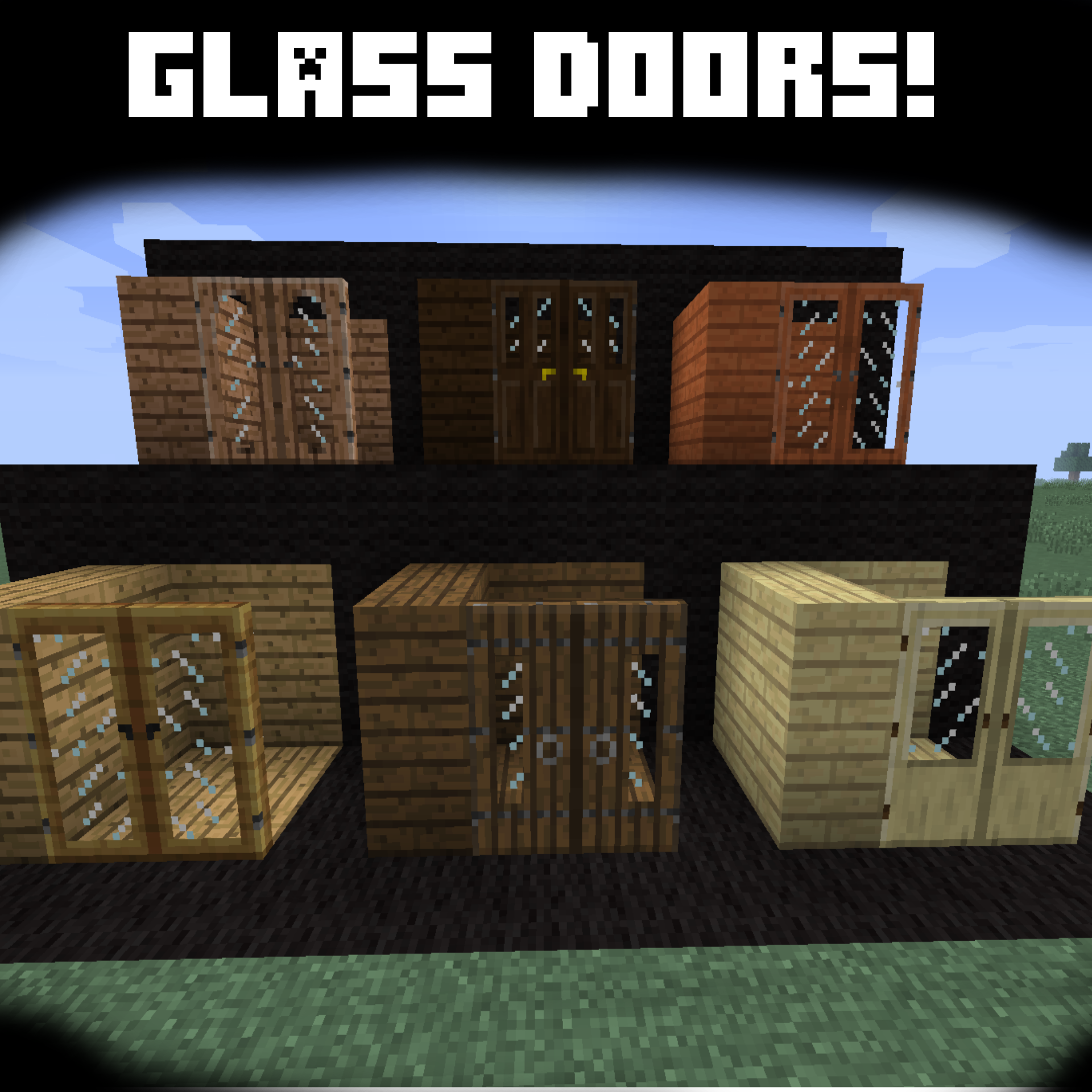 Download Glass Doors Resource Pack Addition (old version) — Minecraft ...