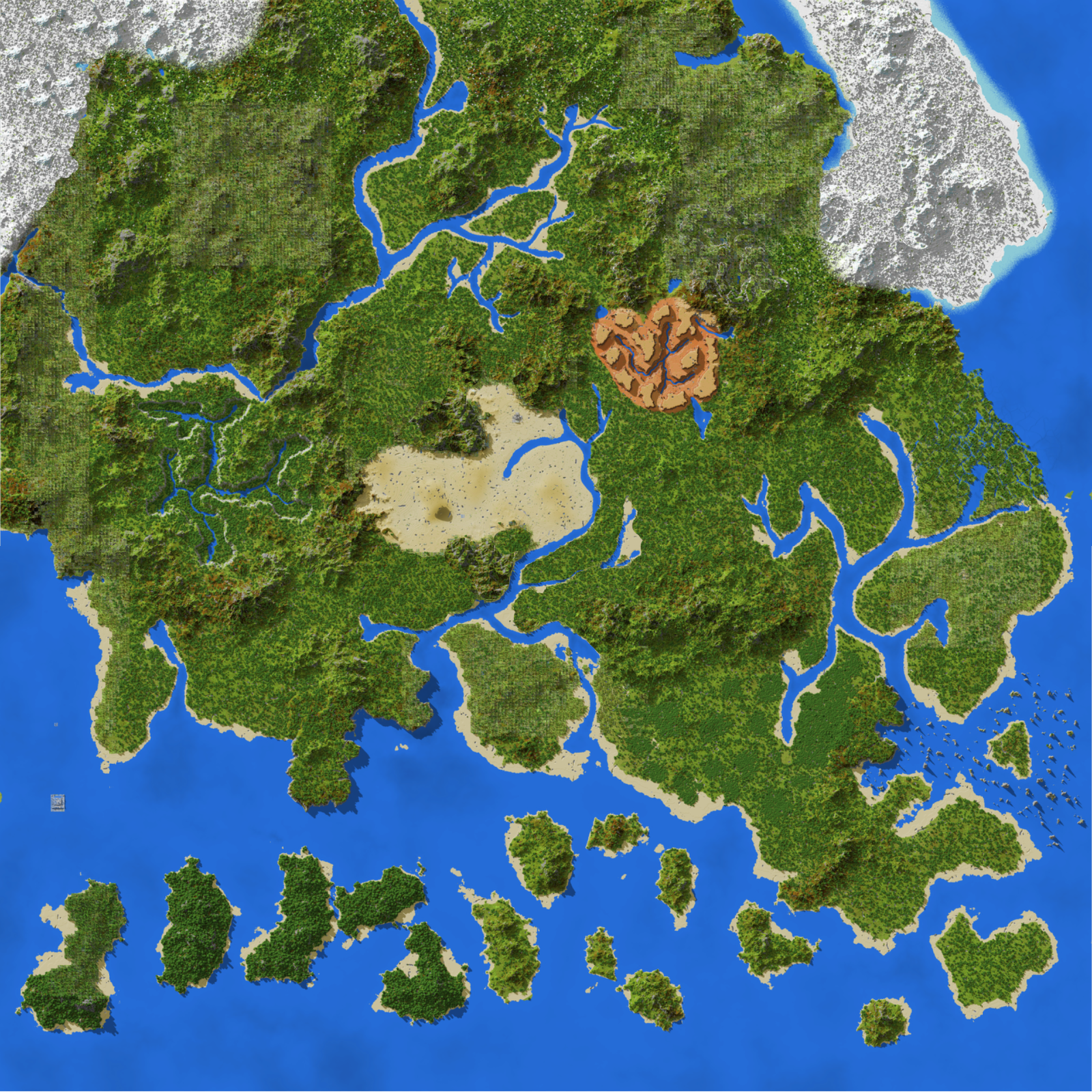 Скачать Piglin's Path - Custom Terrain Survival Map 5000 x 5000 ...