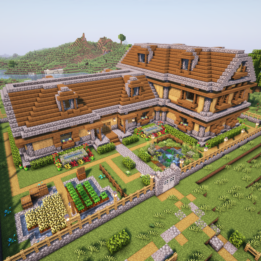 Отзывы Vex's Large Wooden House With Pond + Interior Design — Minecraft Миры — MetaMods